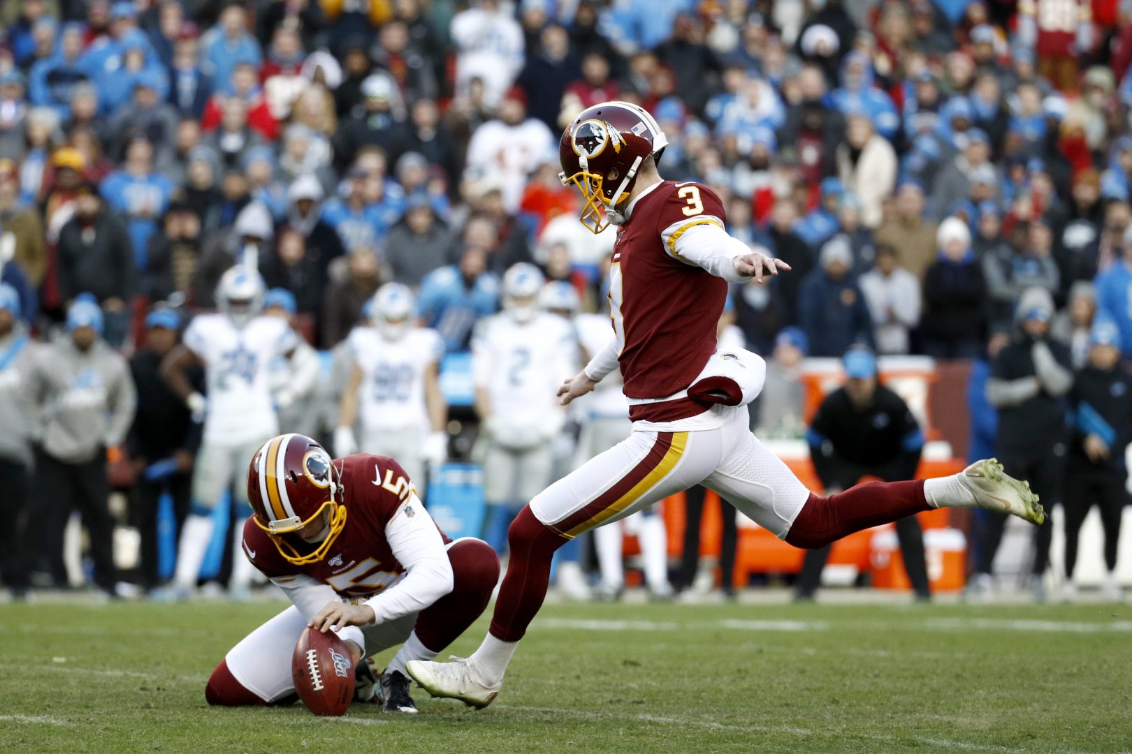 Washington comes back to beat Lions; Haskins misses final snap | WITF