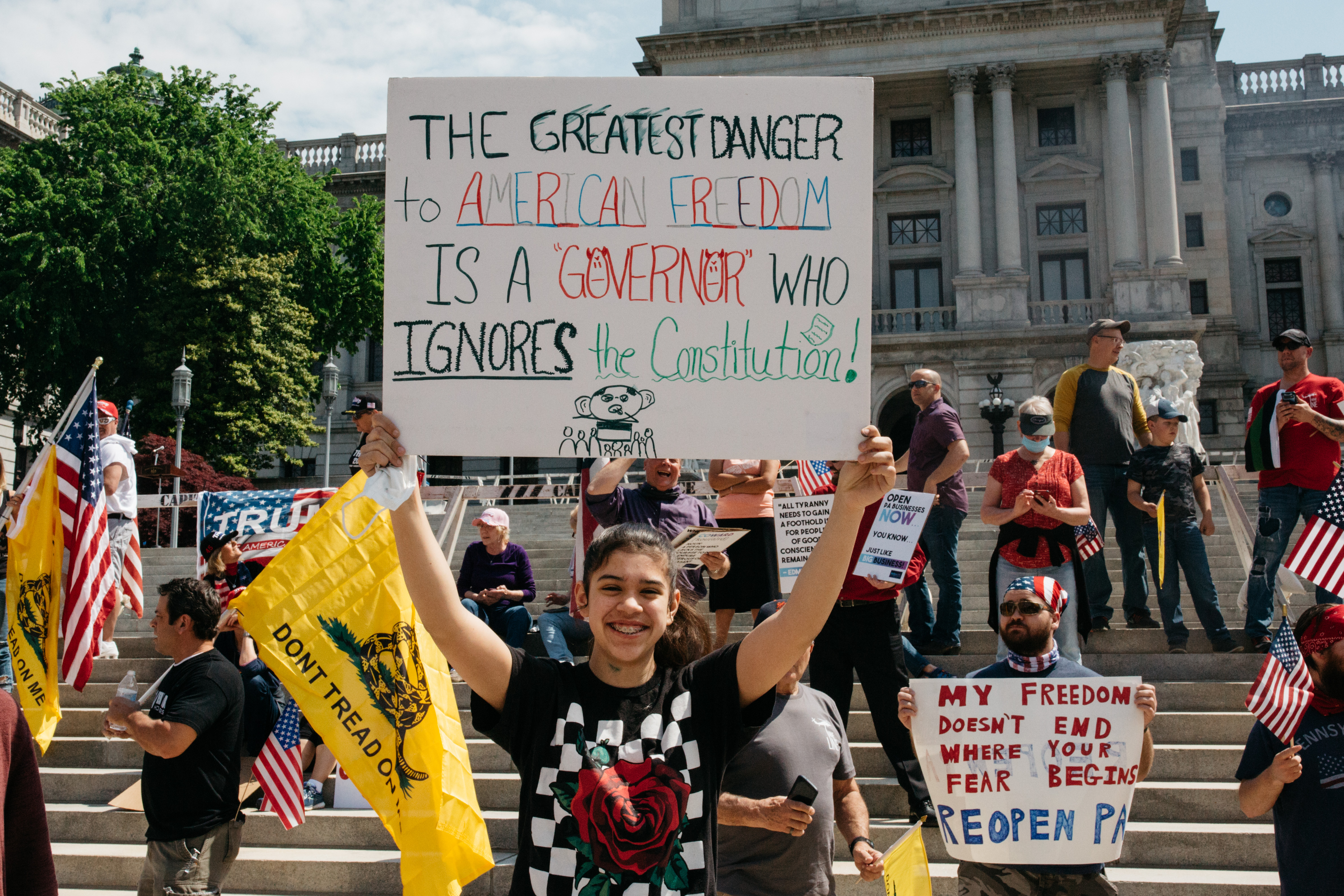 Photos: May 15 protest in Harrisburg in support of reopening ...