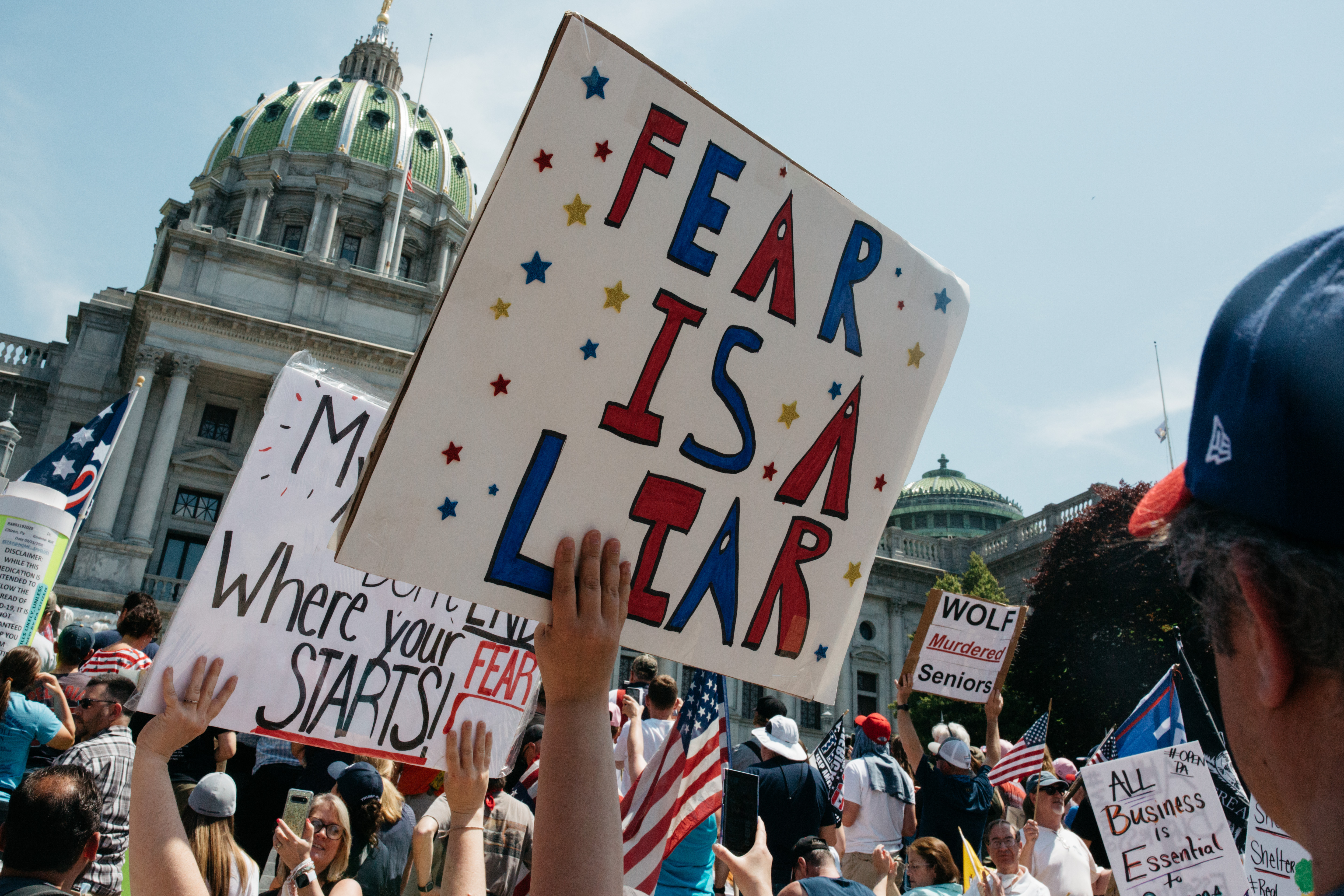Photos: May 15 protest in Harrisburg in support of reopening ...