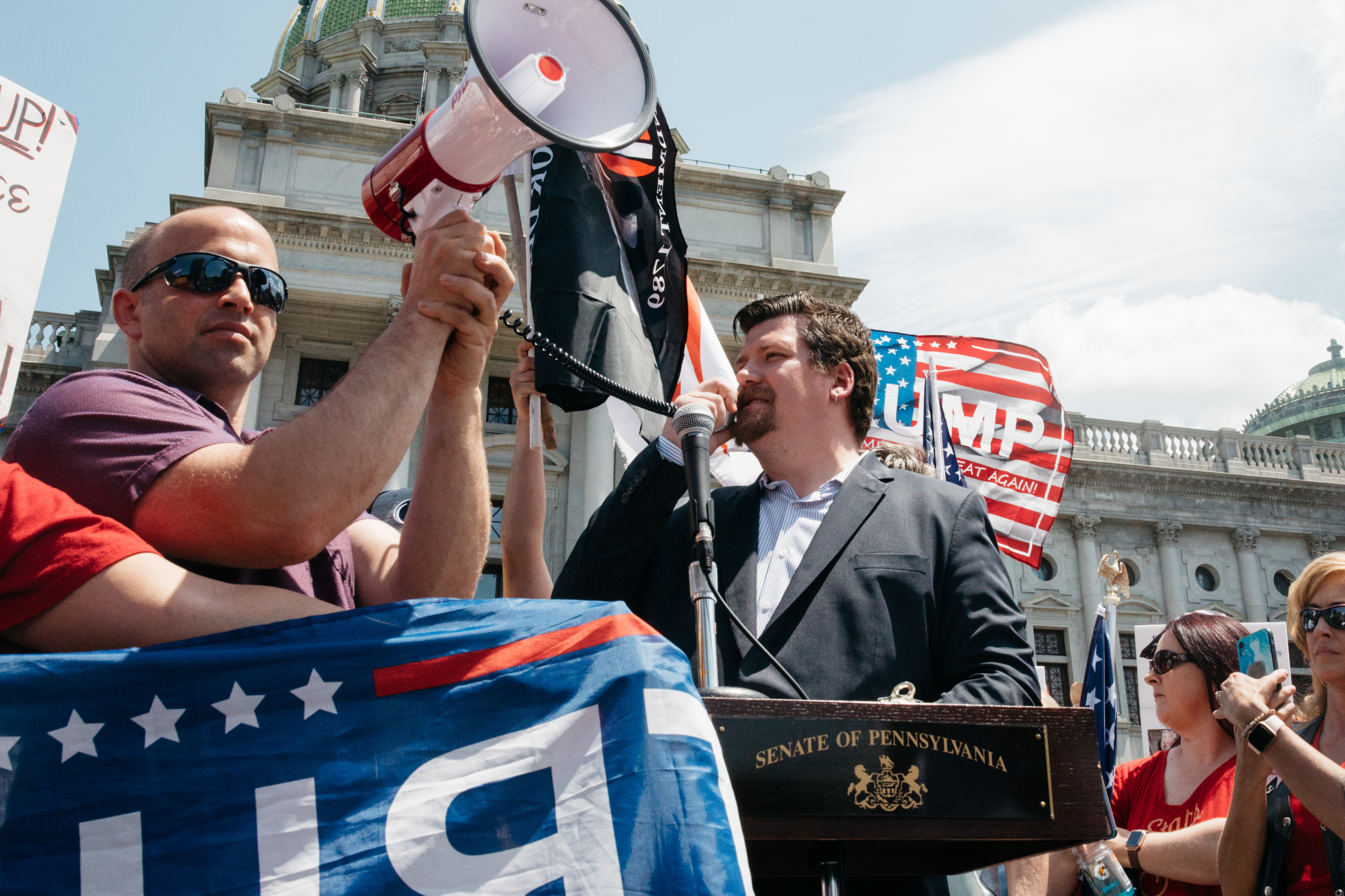 Photos: May 15 protest in Harrisburg in support of reopening ...