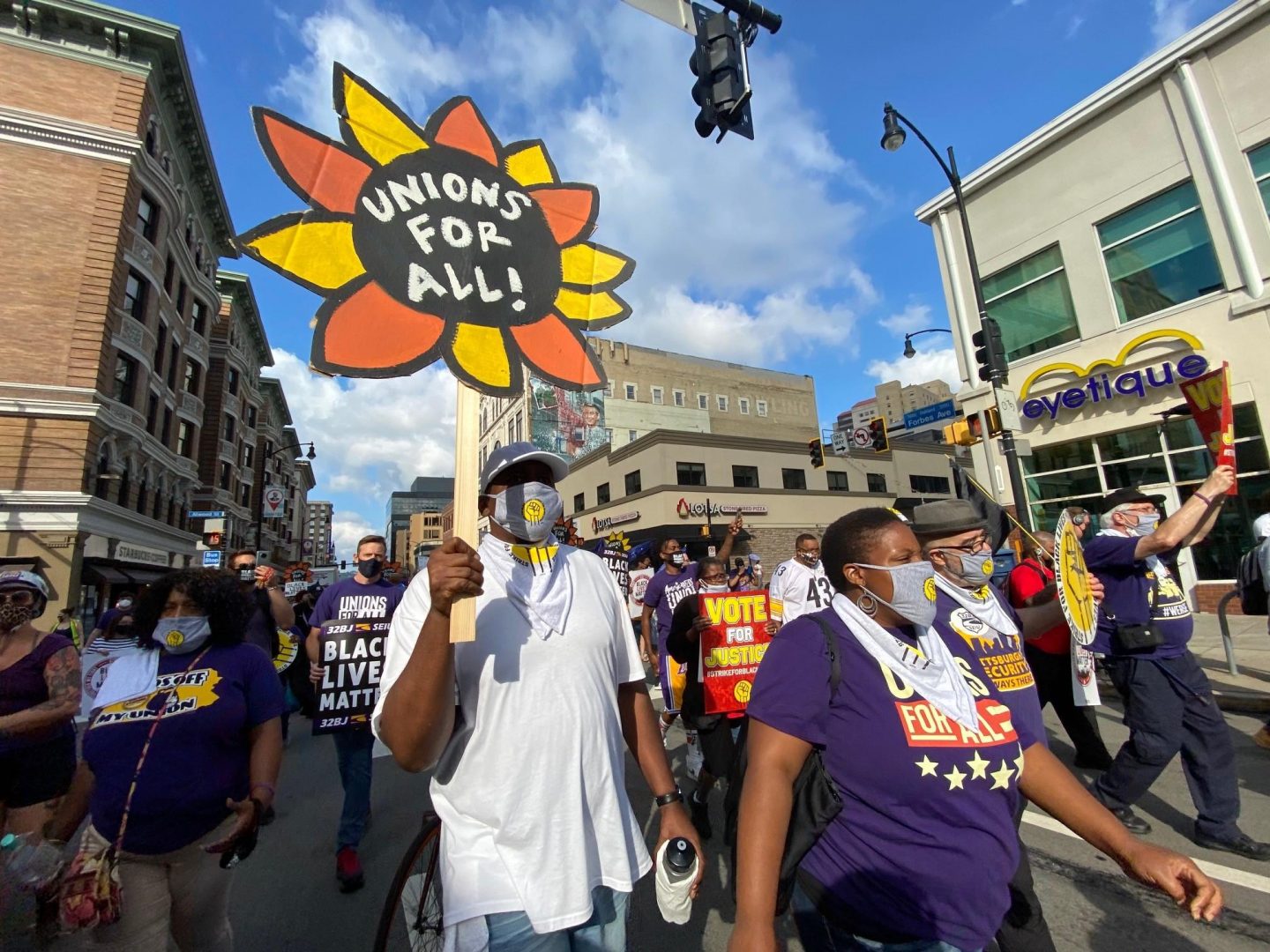 Black Workers Matter protesters demand hazard pay, sick leave for ...