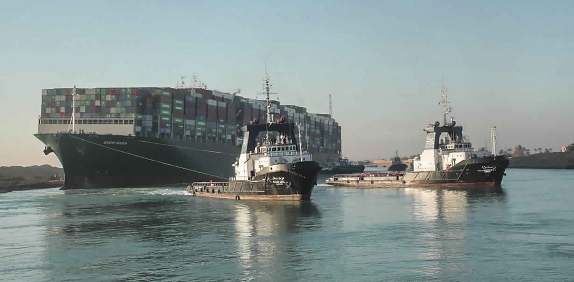 ‘She’s free’: Giant container ship blocking Suez Canal underway after ...