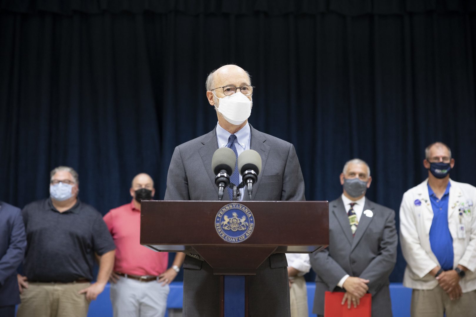 Wolf stumps for school mask mandate in Norristown visit, downplays ...