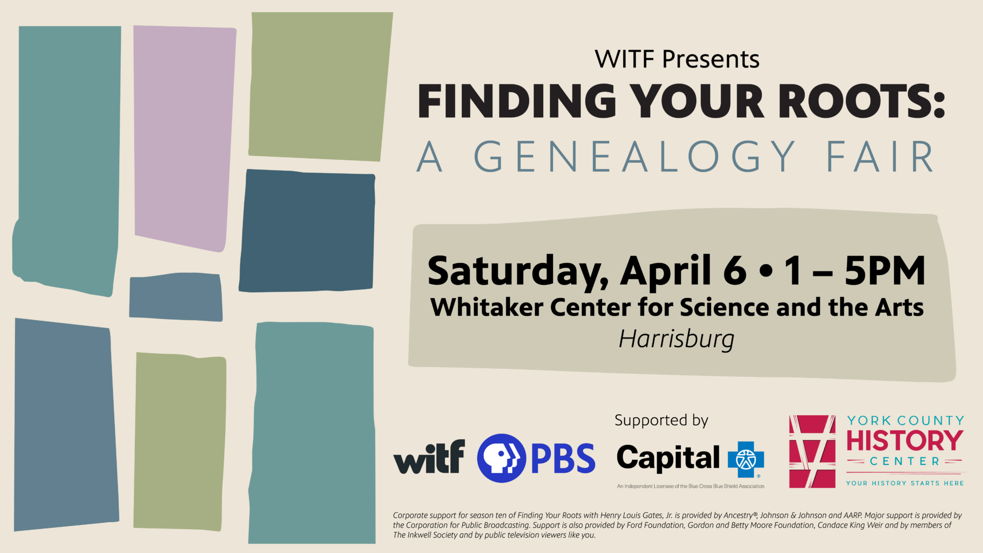 Delve into Genealogy at WITF’s “Finding Your Roots: A Genealogy Fair ...